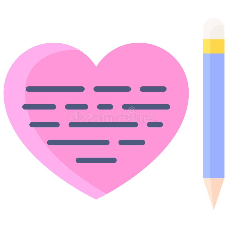 Love Notepad Icon, Love and Heart Vector Stock Vector - Illustration of ...