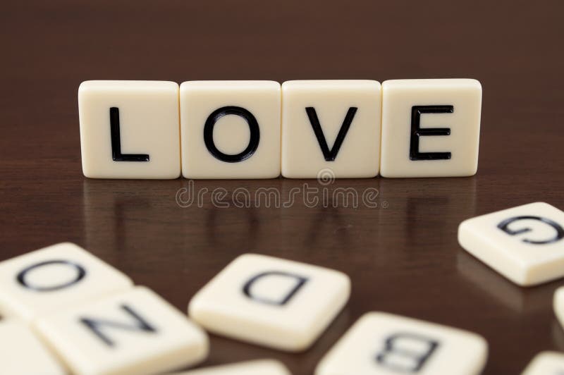 Love Letter Tiles stock image. Image of tiles, white - 17948041