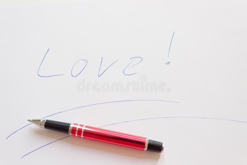 Love Letter Writing Essentials Red Pen Stock Photos - Free & Royalty ...