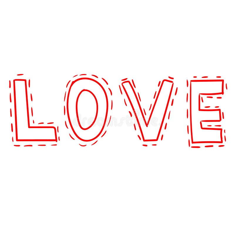 Love Lettering. Original Custom Hand Lettering Vector Illustration ...