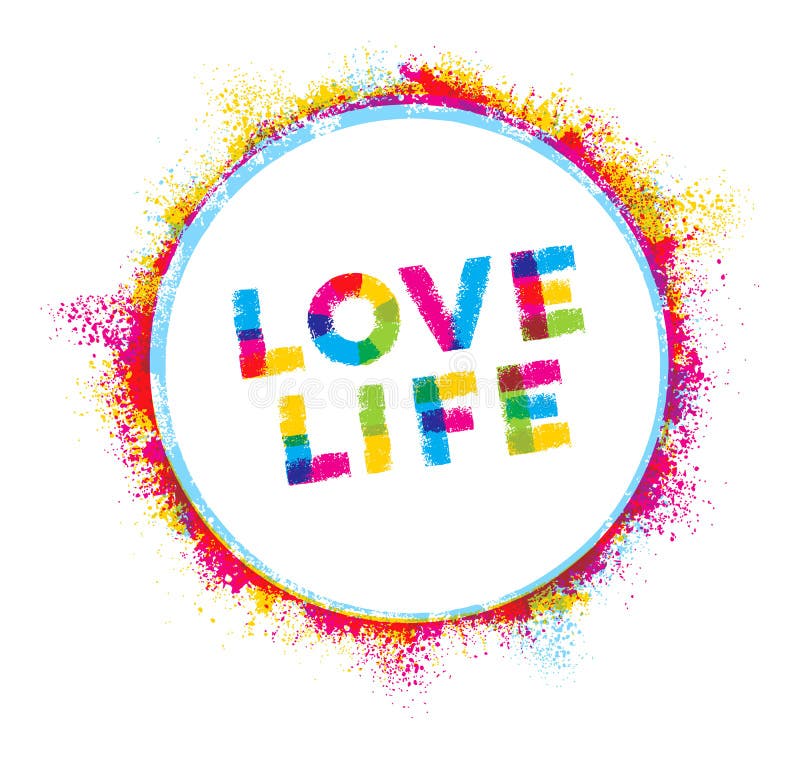 Love Life Creative Rough Vector Inspiration Motivation Illustration ...