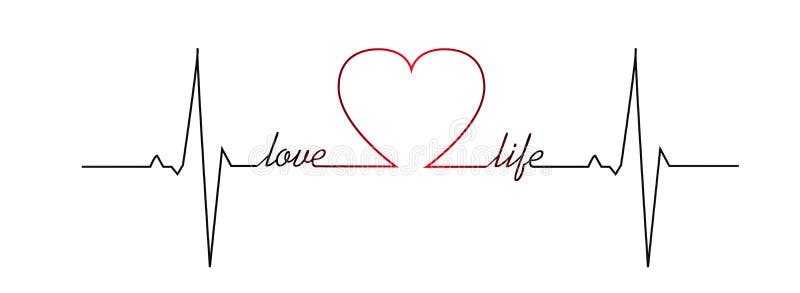 Love life heart beat stock vector. Illustration of monitor - 42656120