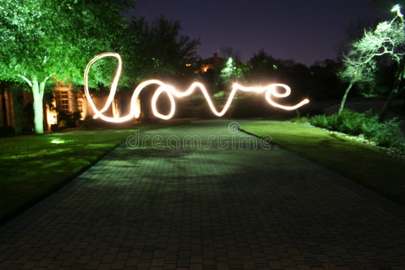 Love Lightpainting stock image. Image of lights, romance - 27496877