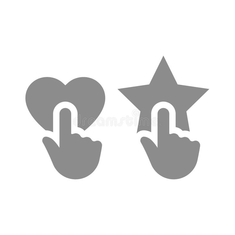 Love and Like Button with Cursor Hand Stock Vector - Illustration of ...