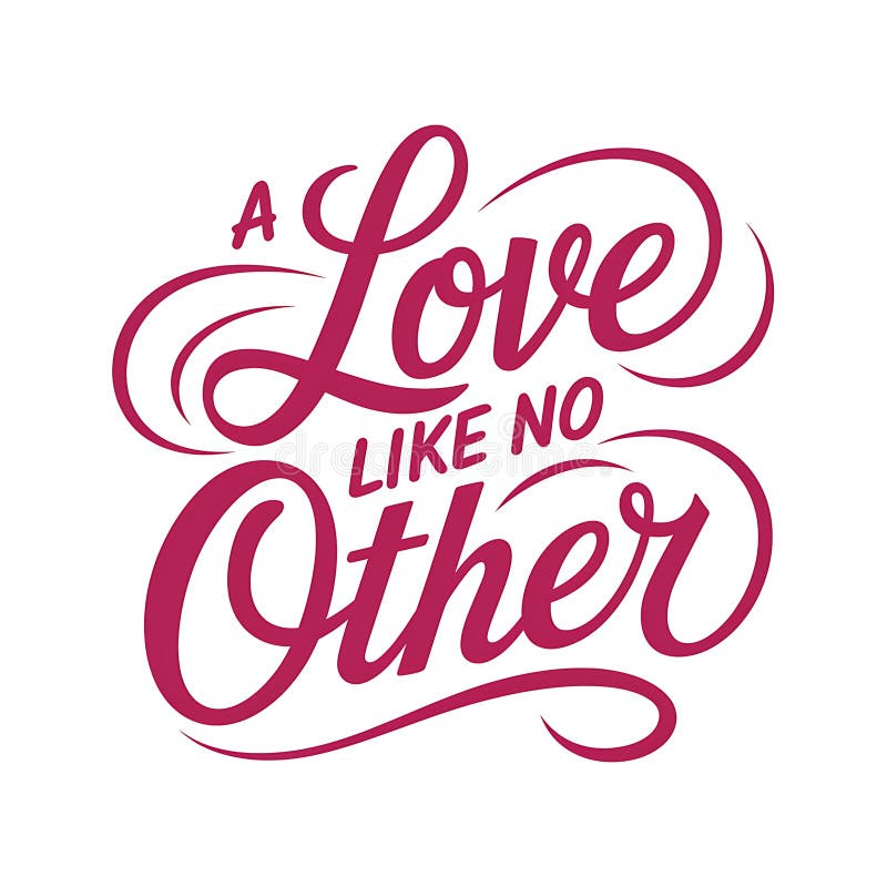 A Love Like No Other Romantic Hand Lettered Phrase Stock Image - Image ...