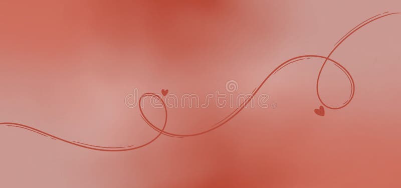 Love Line with Red and Pink Gradation Colour Stock Illustration ...