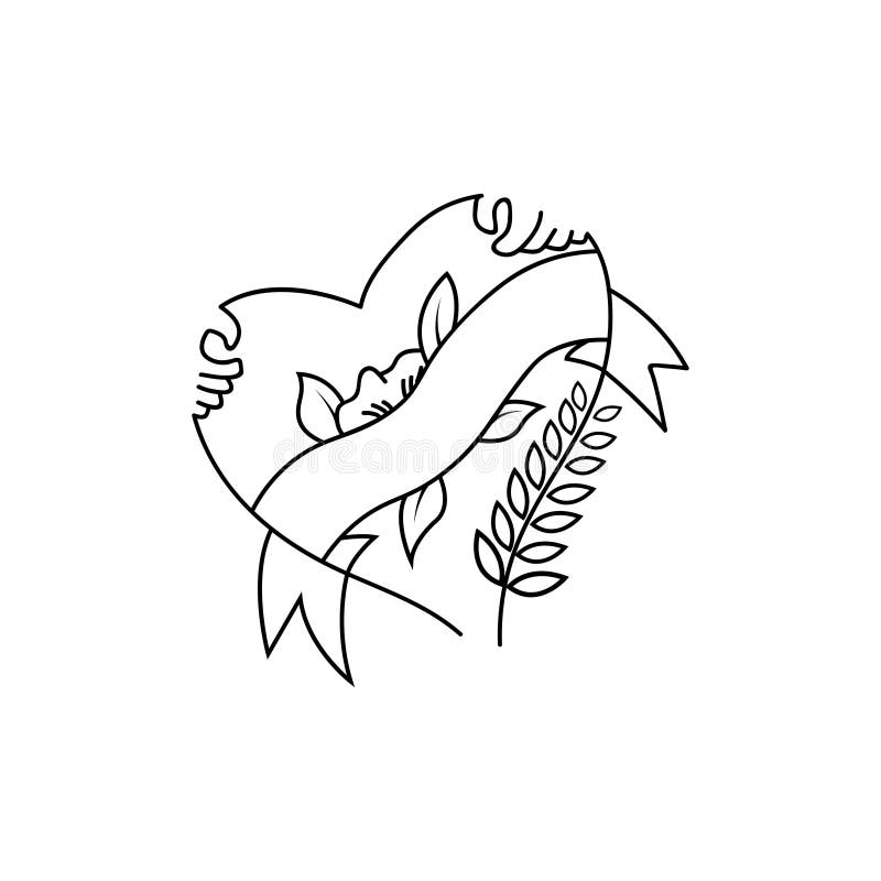 Love Line Ribbon Art Craft Vector Illustration Design Stock Vector ...