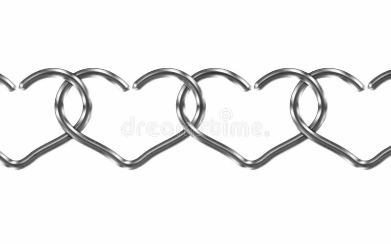 Golden heart in chains stock illustration. Illustration of link - 2357819