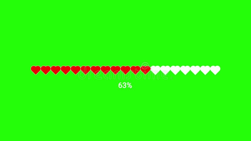 Love Loading Bar Animated Loading Love Percentage 100 Percent Green ...