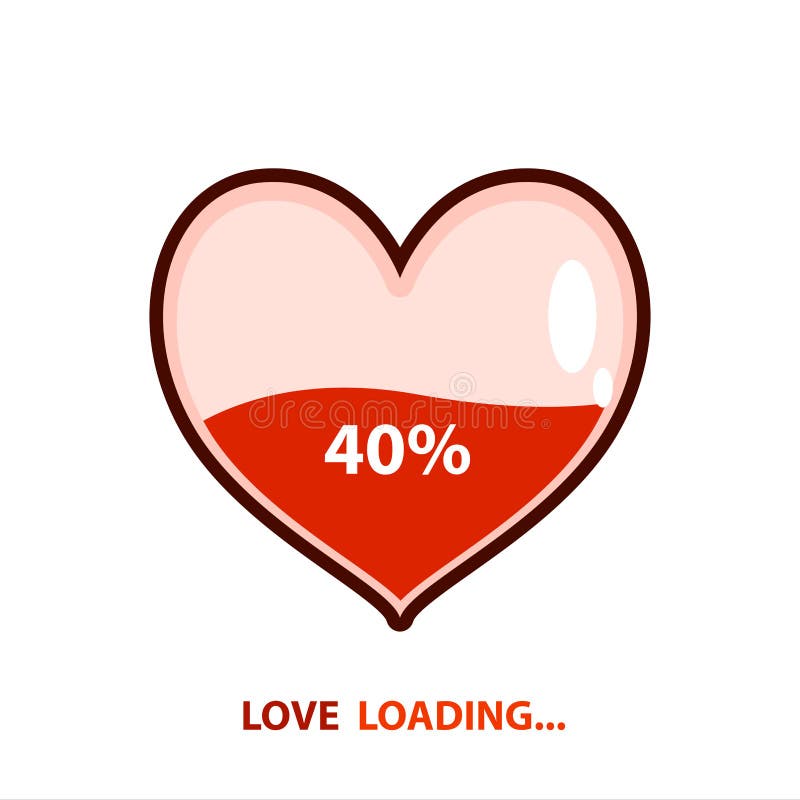 Love Loading Emblem. Heart Loading. Vector Illustration Design Stock ...