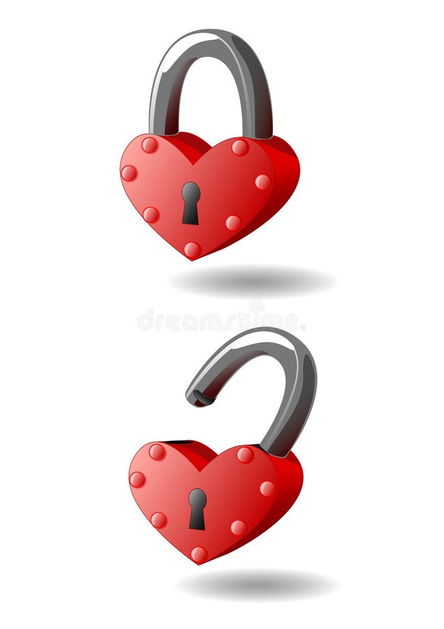 Love lock stock vector. Illustration of romance, symbol - 11832982