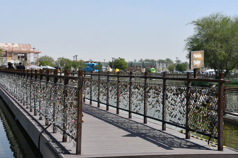 Love Lock Bridge - Promise Bridge at Last Exit Al Khawaneej in Dubai ...
