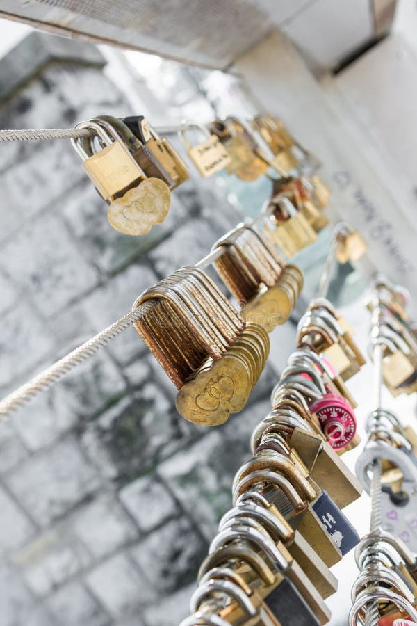 Love lock chain stock photo. Image of unity, couple, heart - 50007024