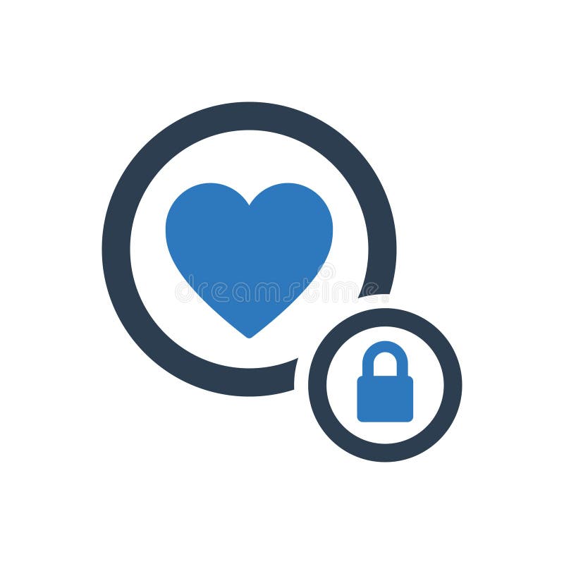 Love Lock Icon stock illustration. Illustration of secure - 376687600