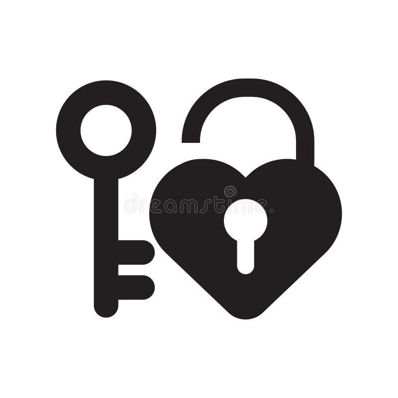 Love Lock and Key. Vector Illustration Decorative Design Stock Vector ...
