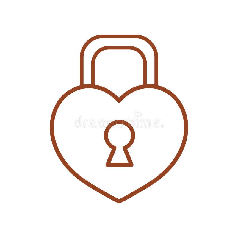Love Lock. Vector Illustration Decorative Design Stock Vector ...