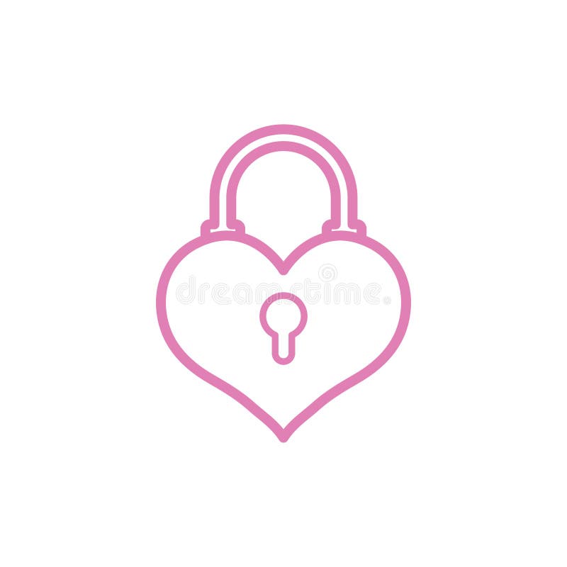 Love Lock. Vector Illustration Decorative Design Stock Vector ...