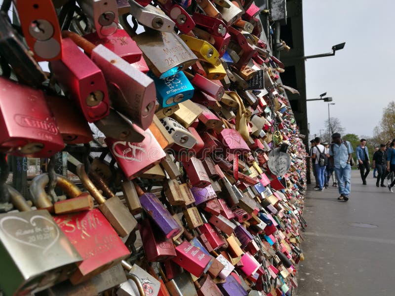 The Love Locks Being Fullfilled on Hohenzollern Bridge Stock Image ...