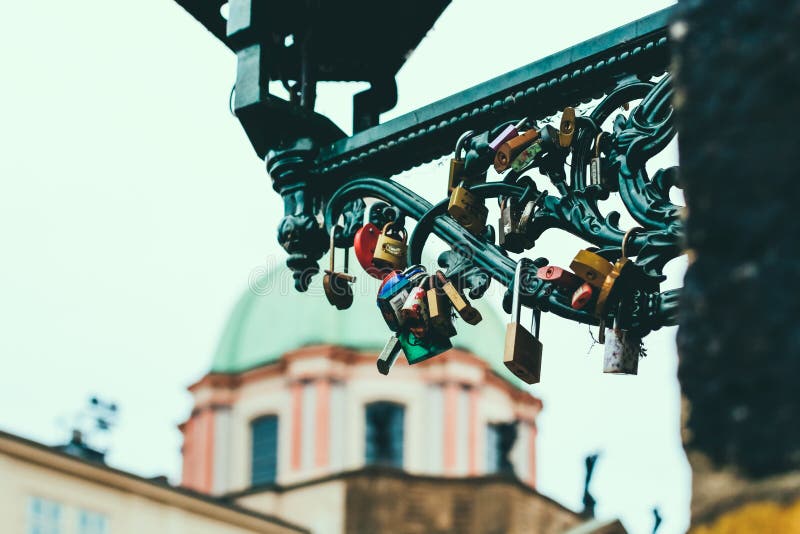 Love Locks on Charles Bridge, Prague Editorial Photo - Image of ...