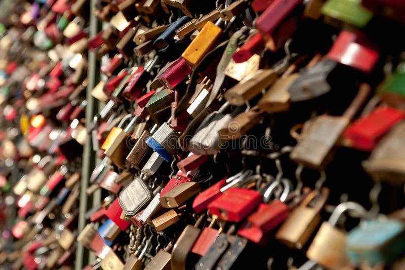 Love locks stock photo. Image of symbol, blue, outdoors - 34553070
