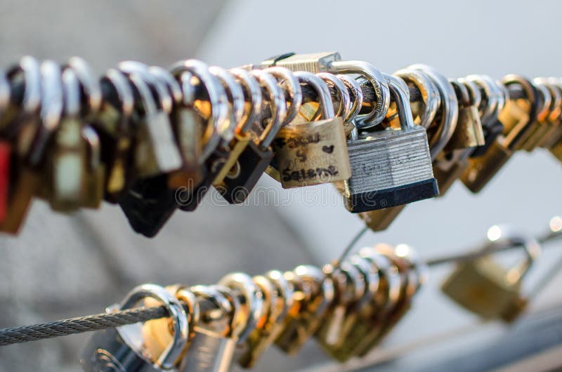 Love Locks Padlocks on Buenos Aires Editorial Photo - Image of wires ...