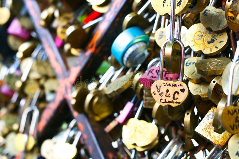Love Locks in Paris a Love Tradition Editorial Stock Photo - Image of ...