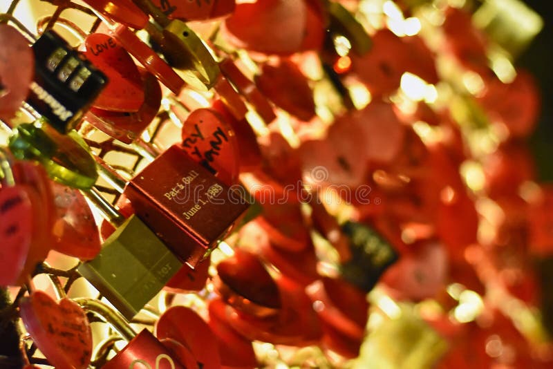 Love Locks Representing Eternal Love and Commitment Symbolized by ...