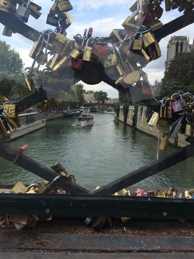 Love locks editorial stock photo. Image of love, seine - 96902553