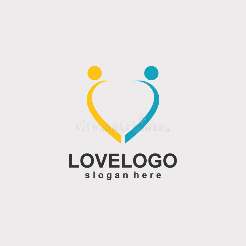 Love logo template stock illustration. Illustration of shape - 166738498