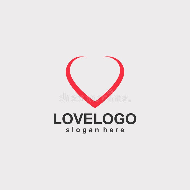 LOVE LOGO TEMPLATE stock illustration. Illustration of hands - 166738551