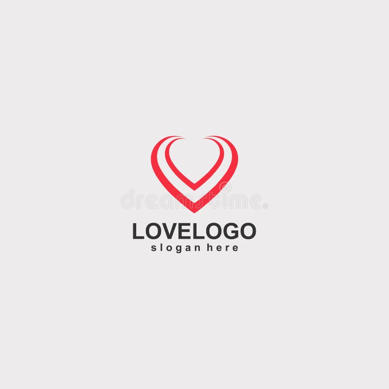 LOVE LOGO TEMPLATE stock illustration. Illustration of template - 166738694