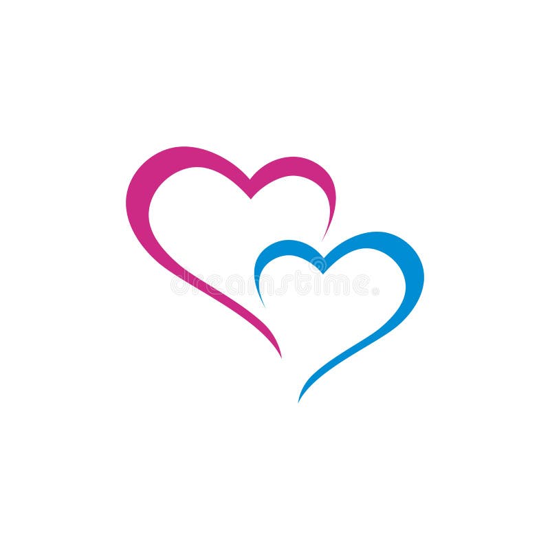 Love Logo Vector Icon Illustration Design Stock Vector - Illustration ...