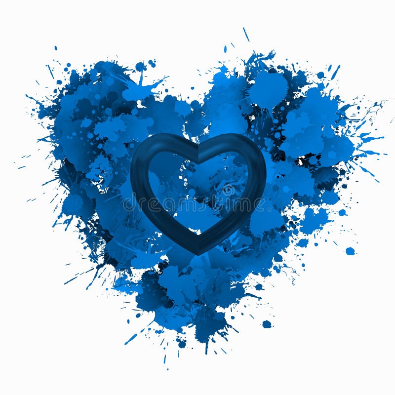 Love is love in blue. stock illustration. Illustration of liking - 85954650