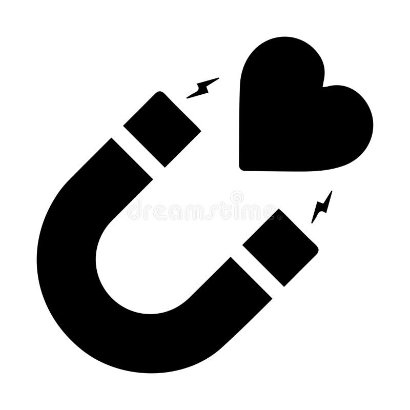 Love Magnet Icon stock illustration. Illustration of influencer - 330671988