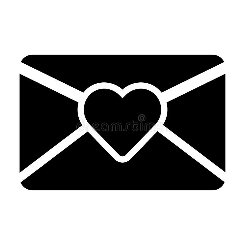 Love mail Icon stock vector. Illustration of mail, icon - 222993530