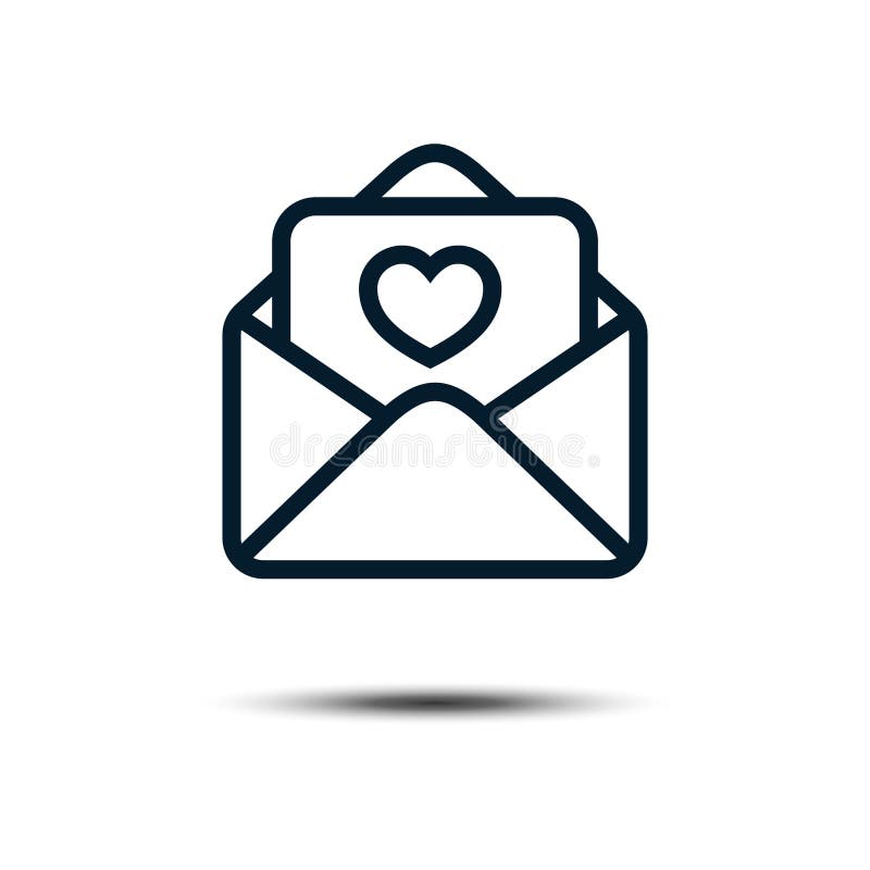 Love Mail Icon Vector. Envelope Illustration Design EPS 10 Stock Vector ...