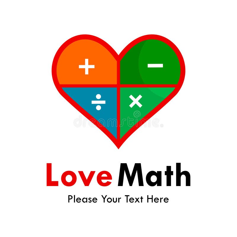 Love math design logo stock vector. Illustration of template - 263466516