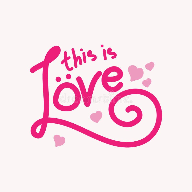 Love Me Text Quote Design with Pink Color Stock Vector - Illustration ...