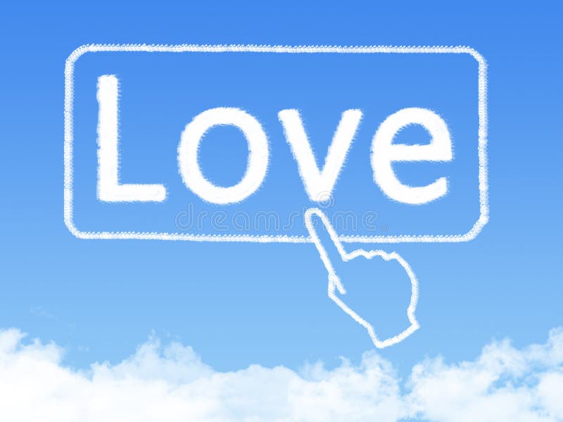 Love message cloud shape stock illustration. Illustration of special ...