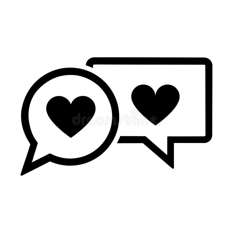 Love Message Icon stock vector. Illustration of chatting - 330671945