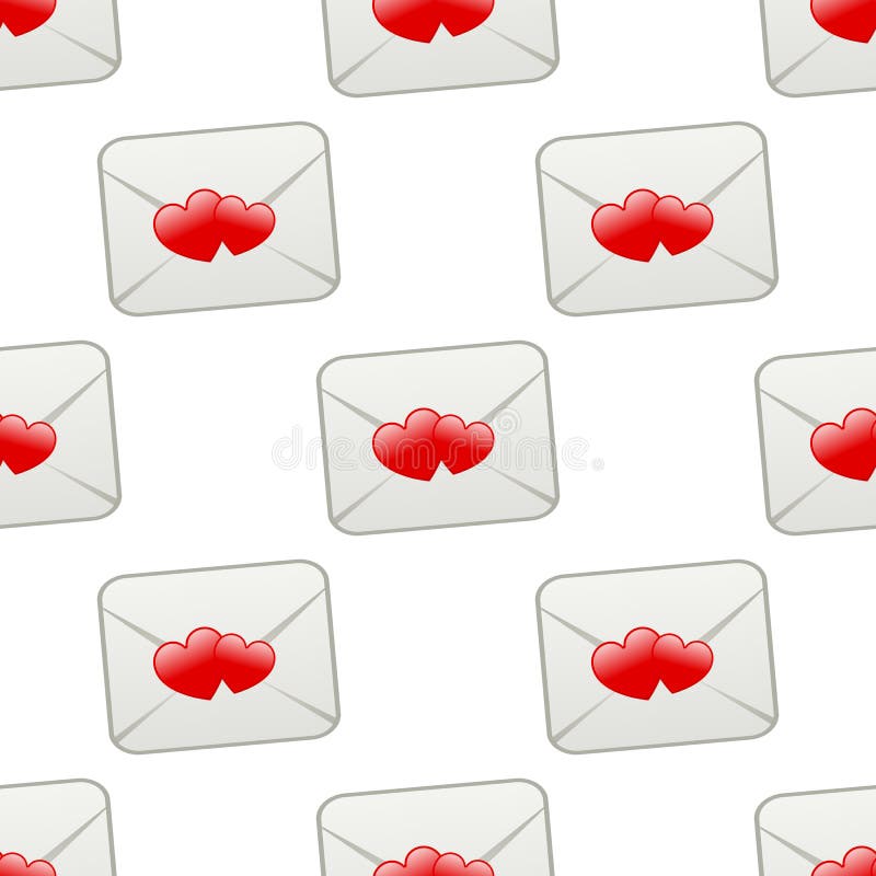 Love Message or Letter Seamless Pattern Stock Vector - Illustration of ...