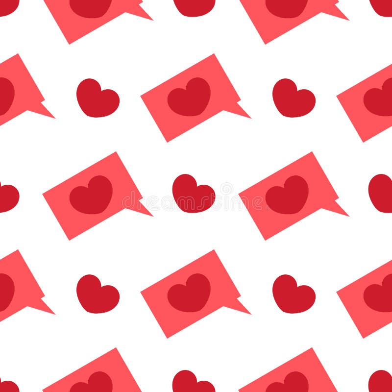 Love Message Seamless Pattern 2 Stock Vector - Illustration of heart ...