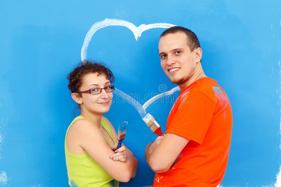 Love message on the wall stock photo. Image of heart - 20392536
