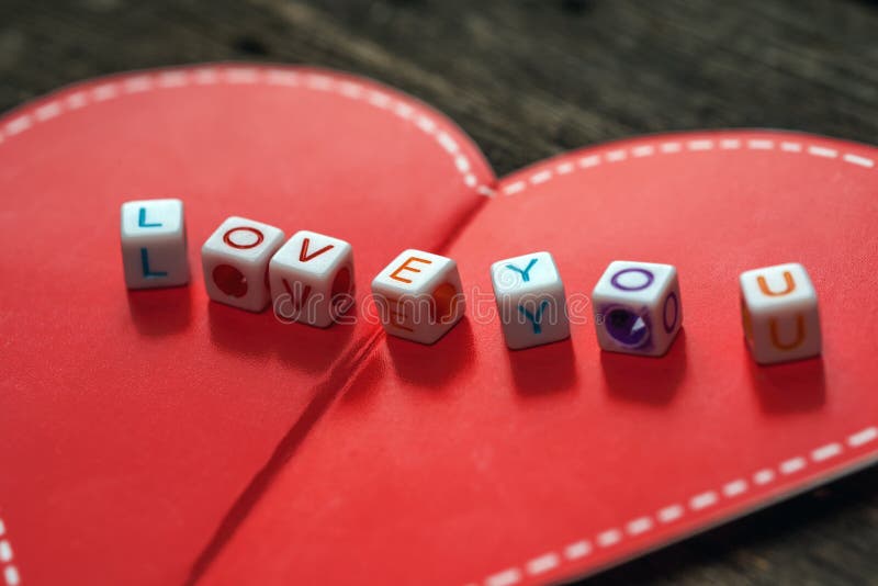Love Message Written in Blocks Stock Image - Image of symbol, single ...