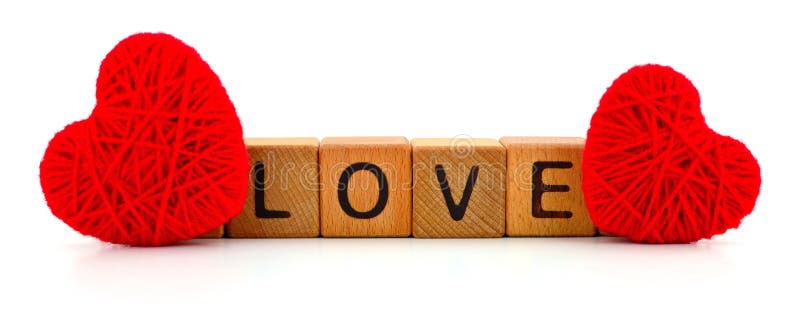 Love Message Written in Wooden Blocks Stock Image - Image of text ...