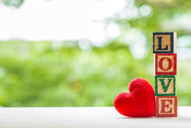 Love Message Written in Wooden Blocks. Stock Photo - Image of cube ...