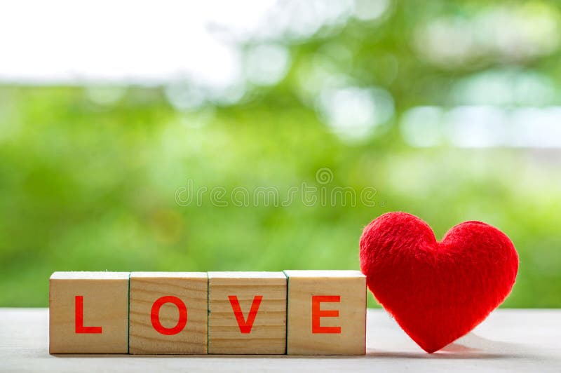Love Message Written in Wooden Blocks. Stock Photo - Image of wooden ...