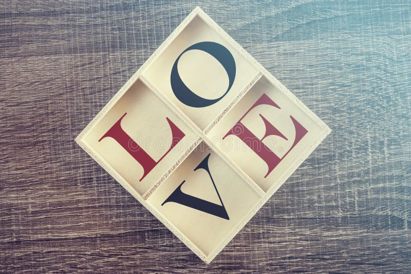 I Love You Message Formed with Wooden Blocks Stock Image - Image of ...