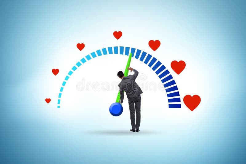 Love Meter Concept for Valentines Day Stock Image - Image of measure ...