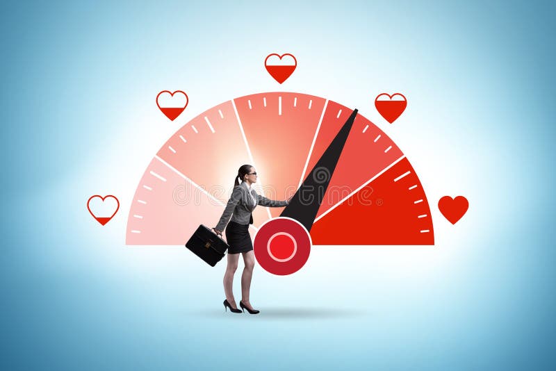 Love Meter Concept for Valentines Day Stock Image - Image of amour ...